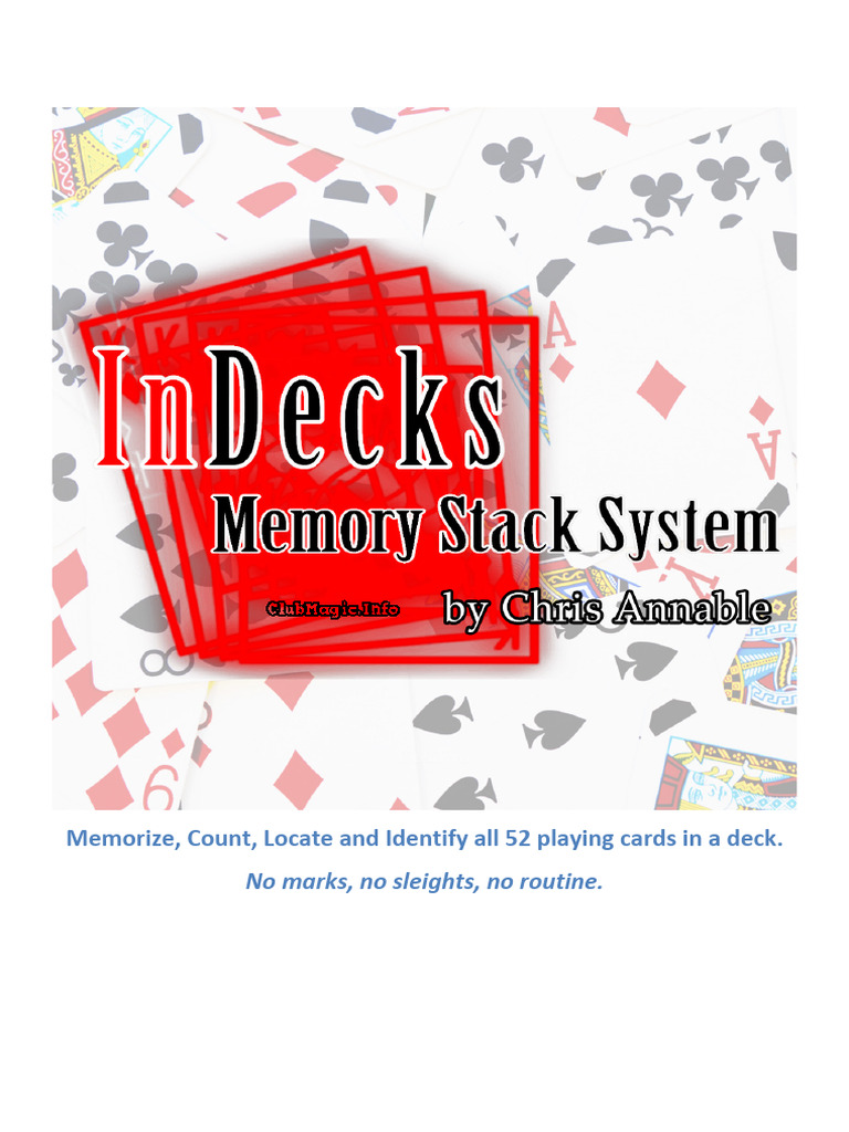 Pdfcoffee.com Chris Annable Indecks Memory System PDF Free | PDF | Playing Cards | Card Games