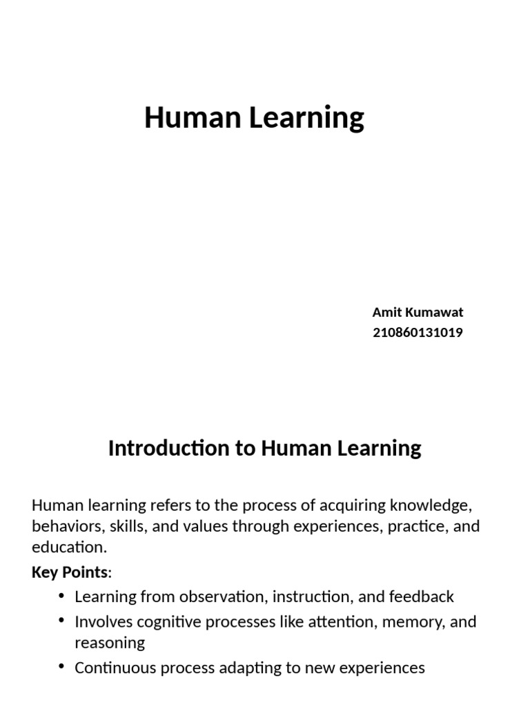 Human vs Machine Learning Insights | PDF | Learning | Machine Learning