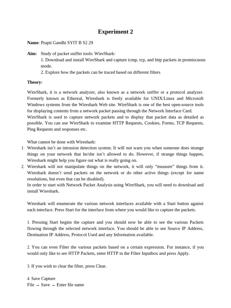 Prapti Gandhi CN Exp2 | PDF | Internet Protocols | Computer Network
