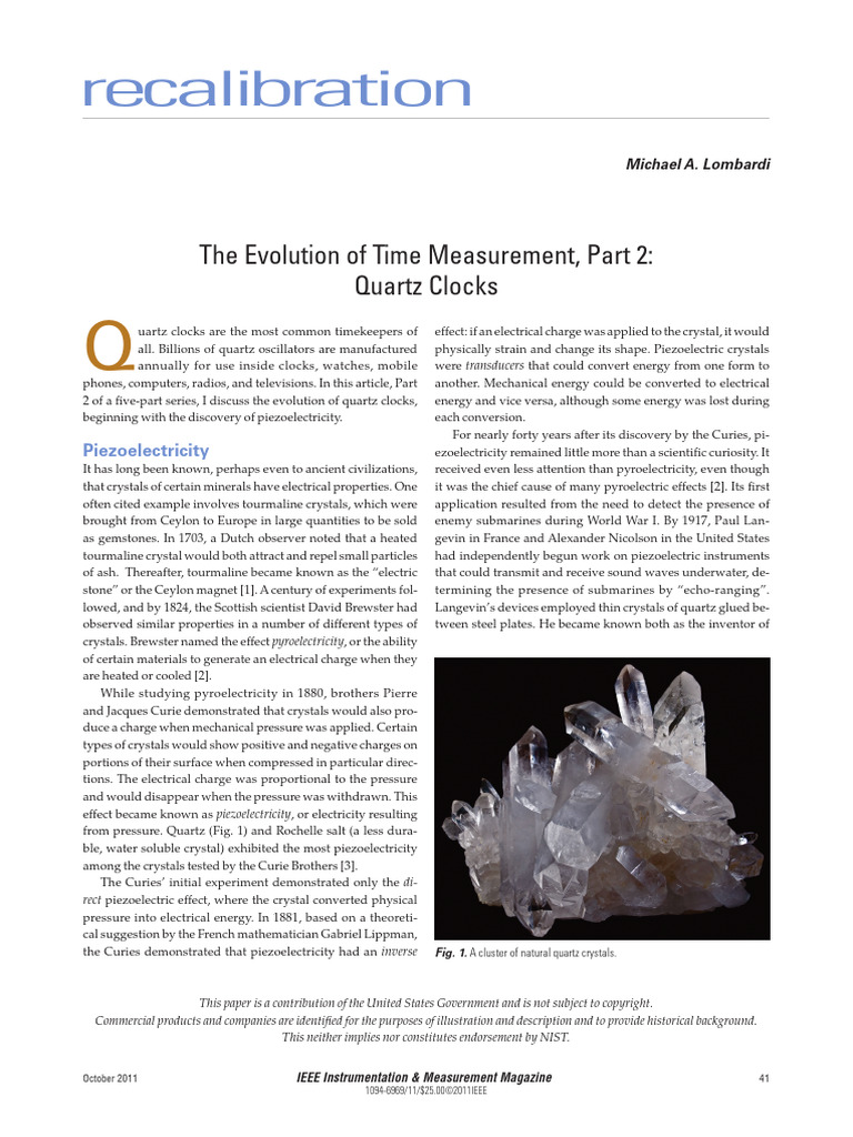 11_IEEE_Quartz_time keeping | PDF | Watch | Clock