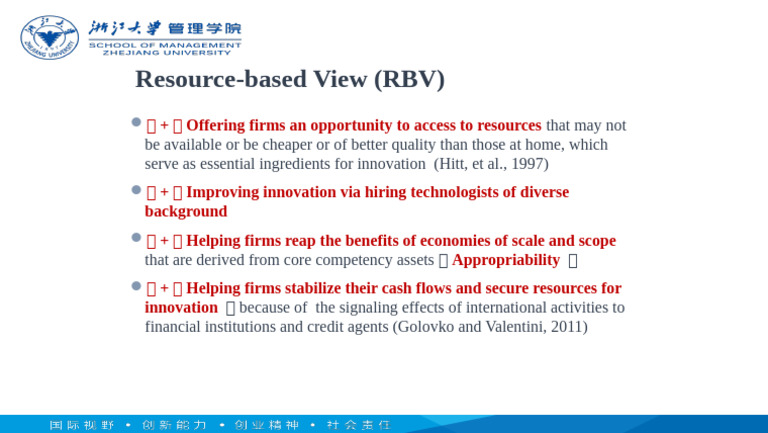 Resource-Based View (RBV) | PDF