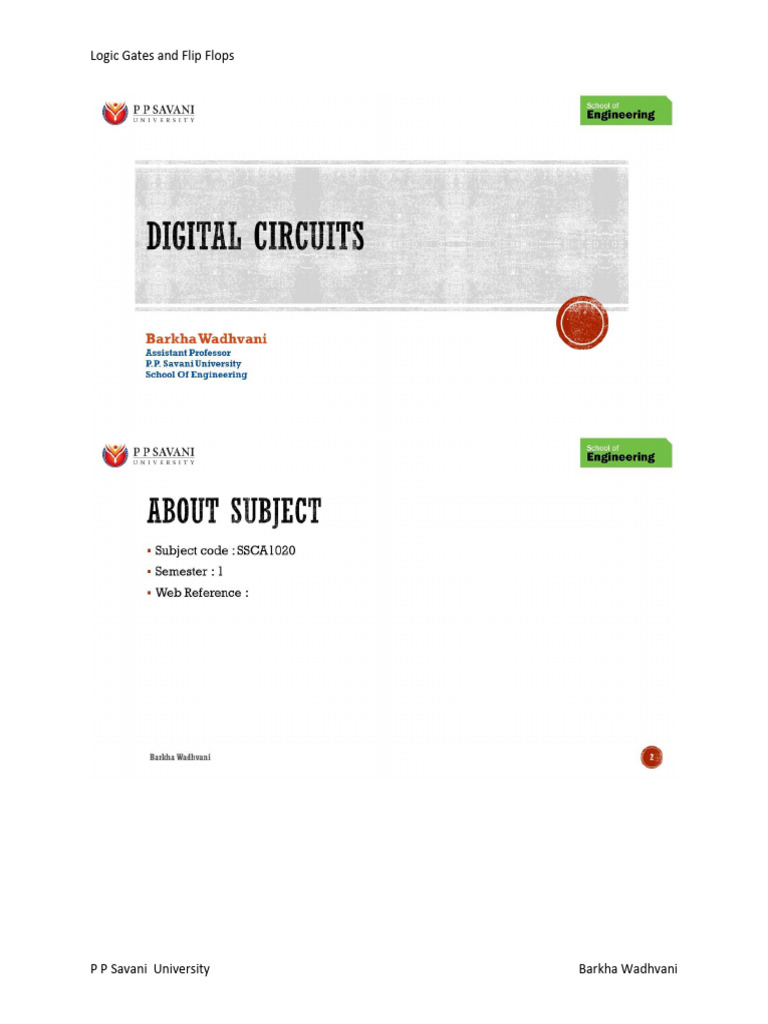 Logic Gates and Flip Flops | PDF