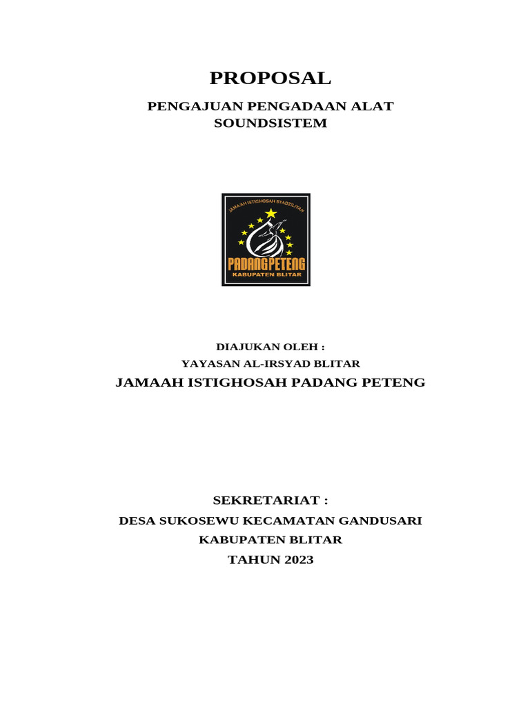 Proposal CSR SOUND HIBAH | PDF