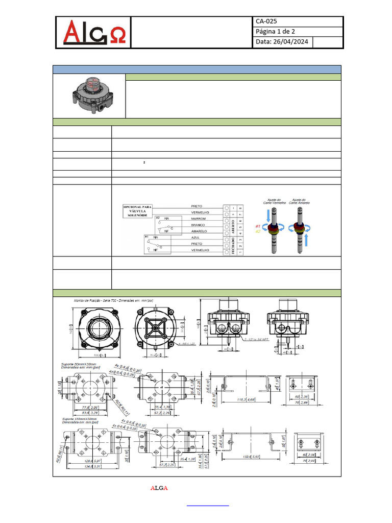 Catalogo - Monitor de Posicao - 710 - BN 1 | PDF | Aço | Materiais