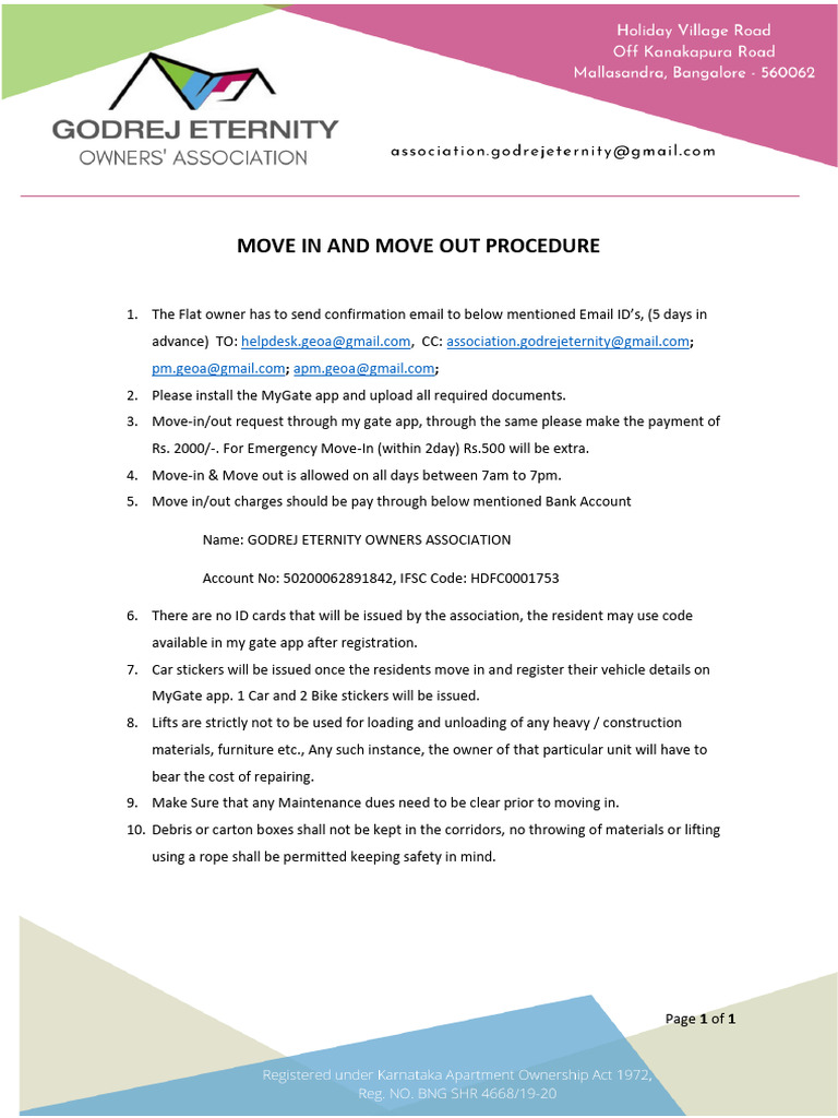 Move Out Request Procedure via MyGate | PDF