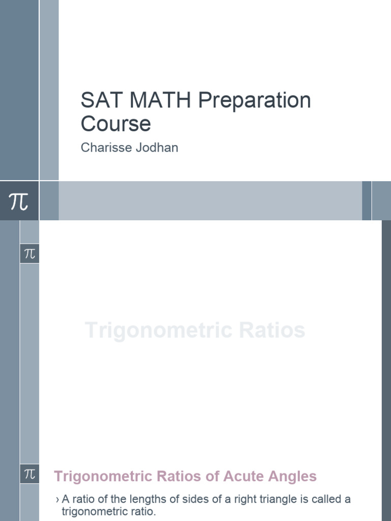 SAT MATH Preparation Course_Trigonometry | PDF