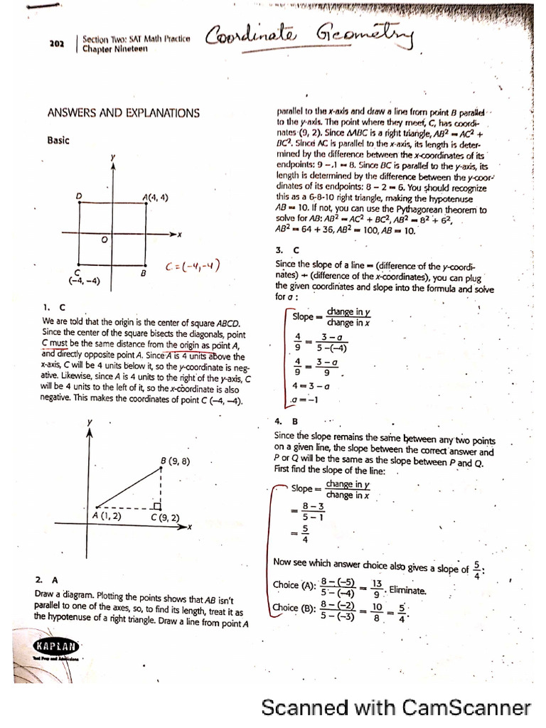 Coordinate Geometry Solutions Pdf