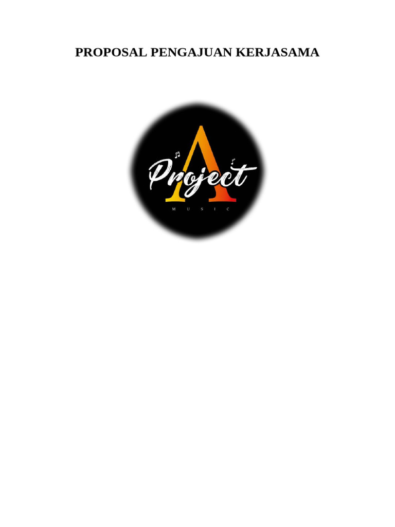 Proposal Pengajuan Kerjasama A - Project - Entertainment | PDF