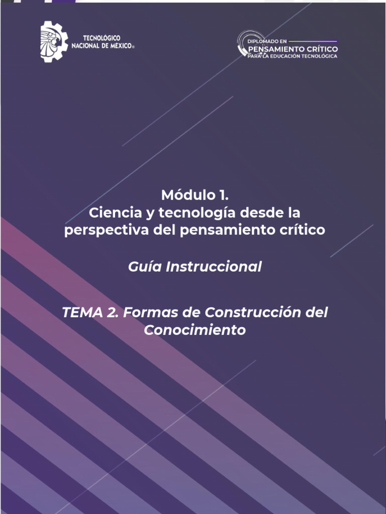2025 Guía Módulo 1-Tema 2-Final | PDF | Conocimiento | Pensamiento