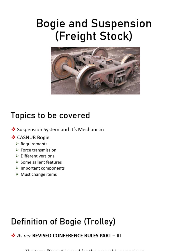 CASNUB Bogie Overview and Features | PDF | Mechanical Engineering