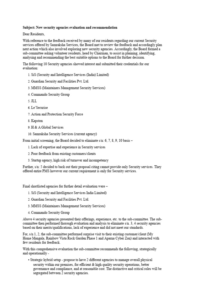 Security Eval April2024 | PDF | Business