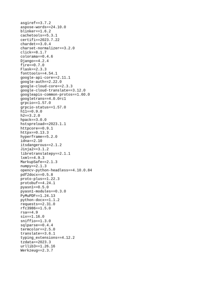 Python Package Dependencies List | PDF