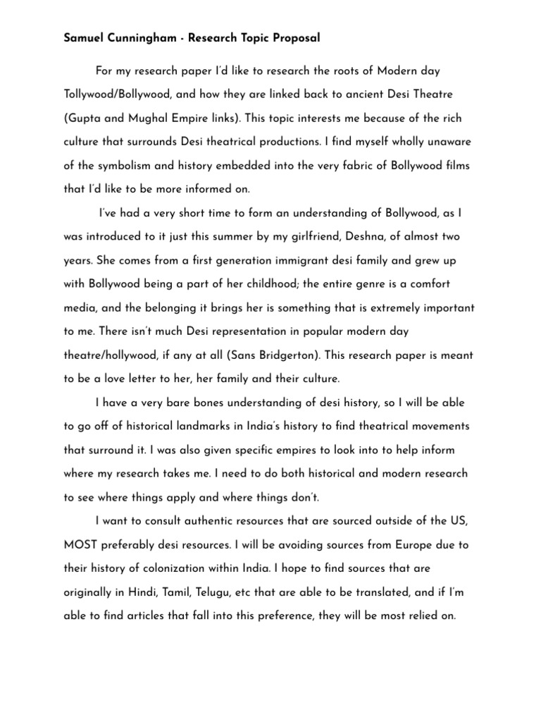 Research Topic Proposal | PDF