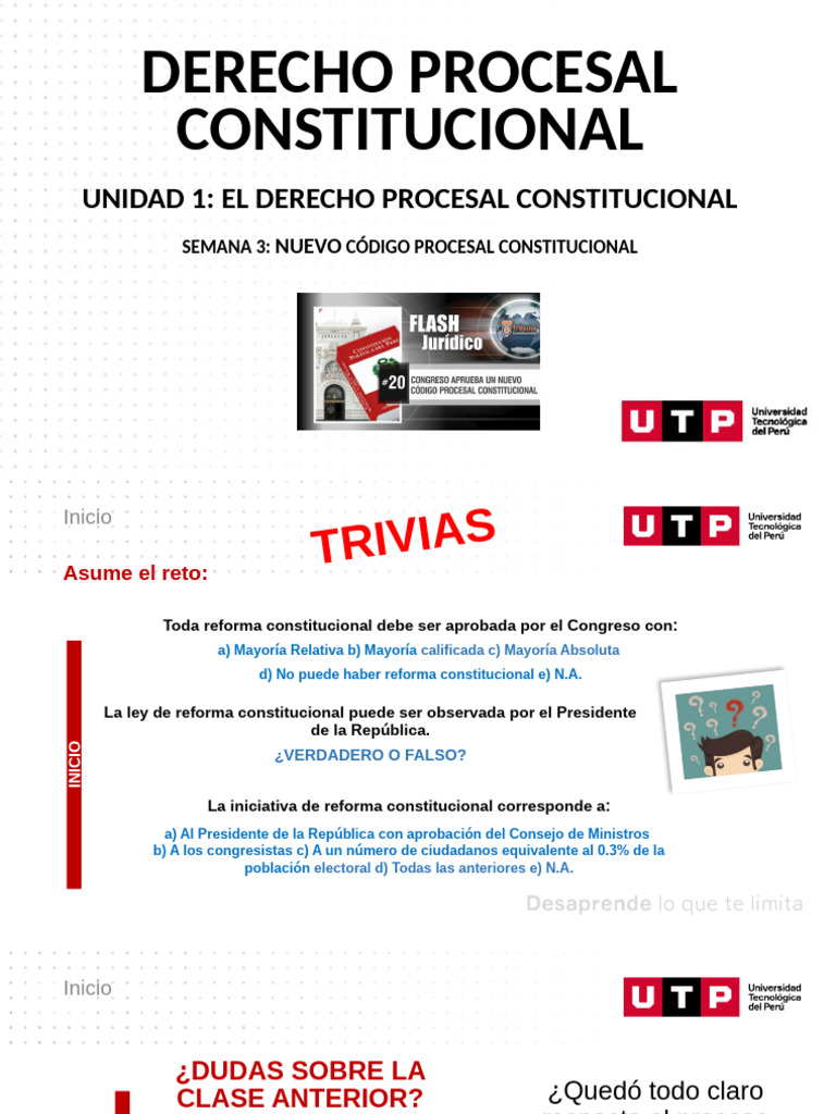 S03 - s1 - Materiale de Estudio Procesal Constitucional | PDF | Ley procesal | Constitución