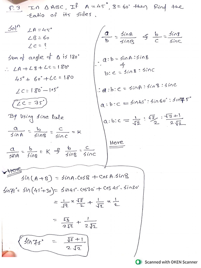 Trignometry 3.2 (Q. 3) | PDF