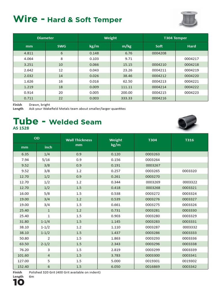 Stainless Steel Tube Specifications | PDF | Pipe (Fluid Conveyance ...