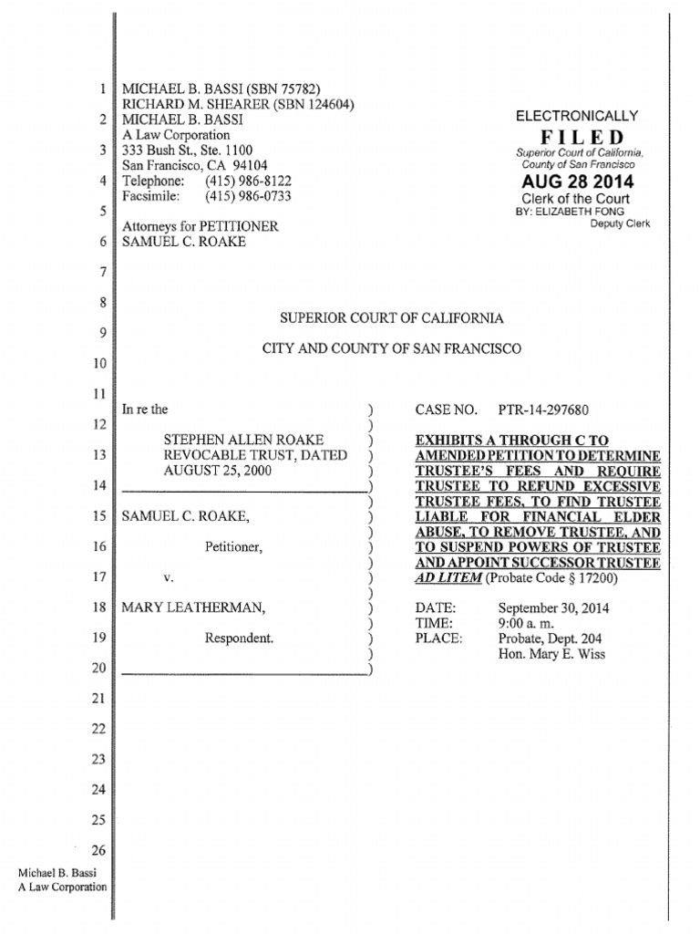 Trustee Fees Roake | PDF