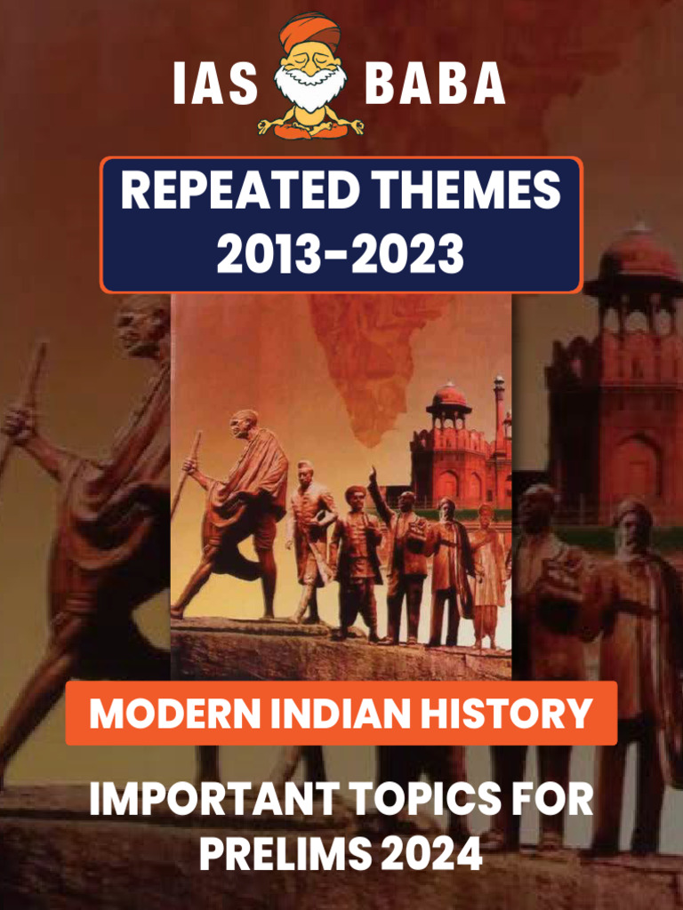 IAS Prelims 2024: Key Modern History Topics | PDF | Indian National ...