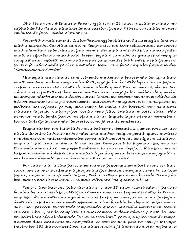 Historia Do Eduardo Reescrita | PDF | Contos | Tempo