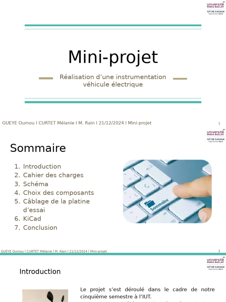 Mini Projet | PDF | Amplificateur opérationnel | Filtre (électronique)