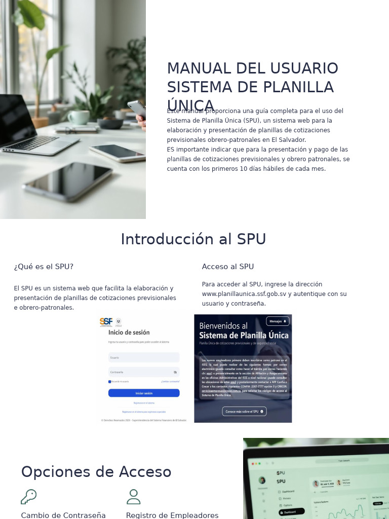 Guía del Sistema de Planilla Única | PDF | Contraseña