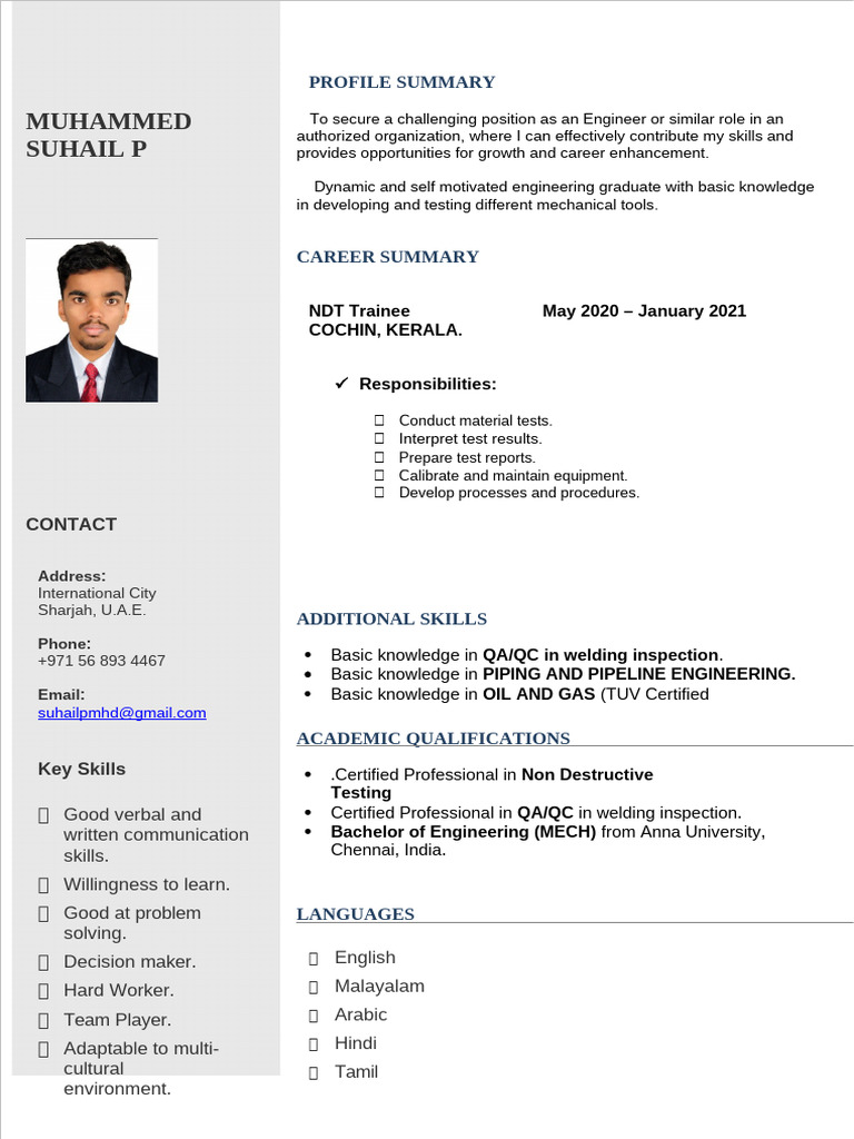 Suhail-CV 2020 Edited | PDF