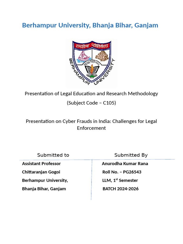 Cyber Frauds - Challenges For Legal Enforcement | PDF | Cybercrime ...