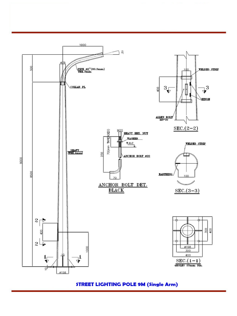 Street Light Pole-9M | PDF