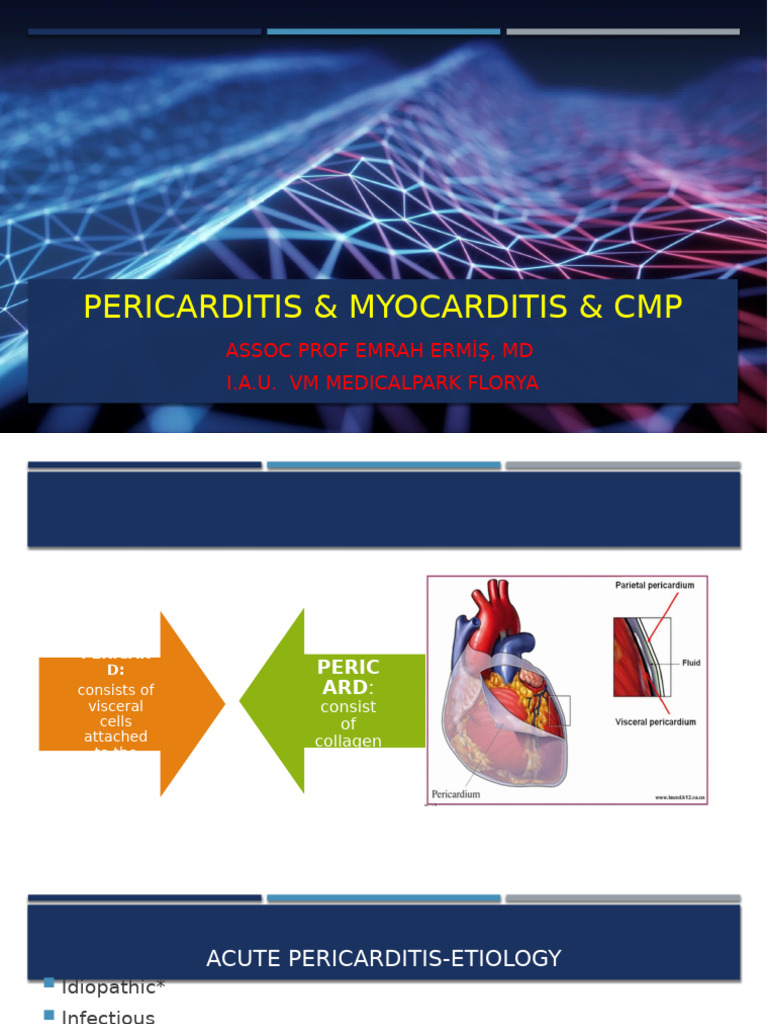Pericarditis Myocarditis | PDF | Heart Failure | Heart
