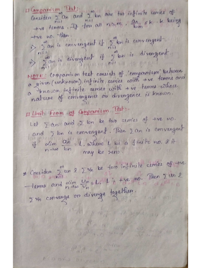 Comparison Test | PDF