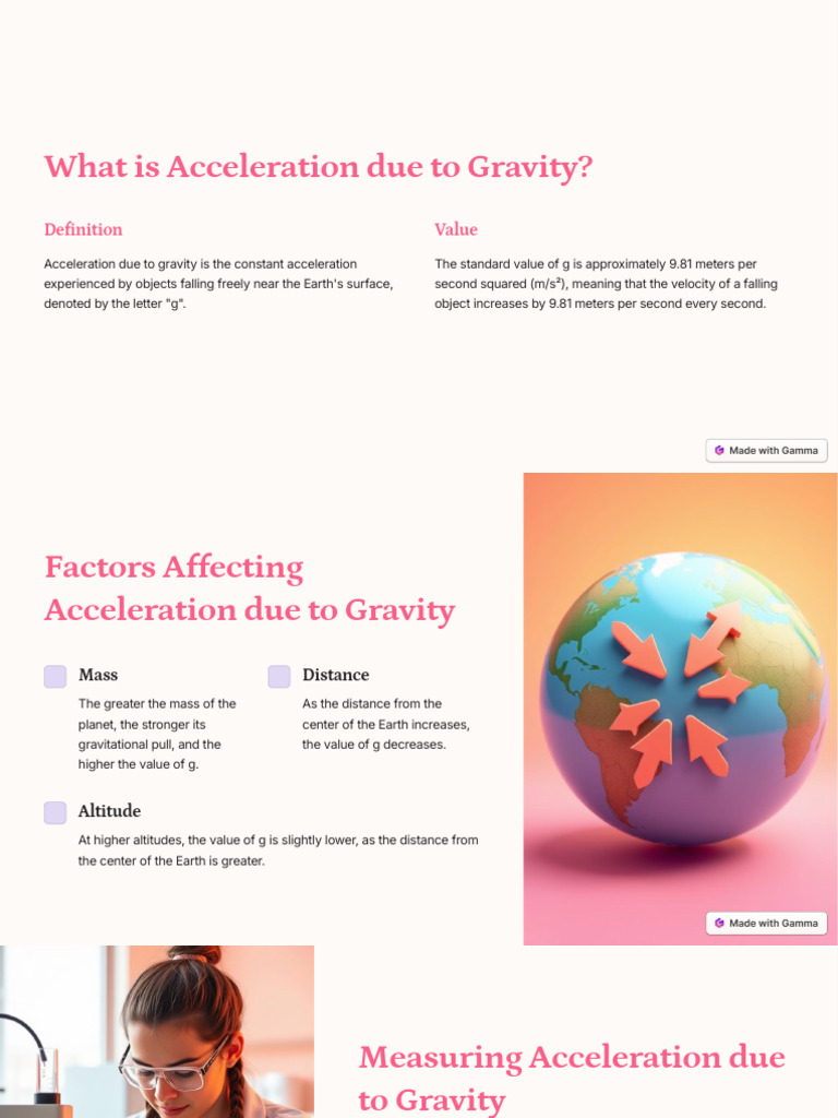 What Is Acceleration Due To Gravity | PDF