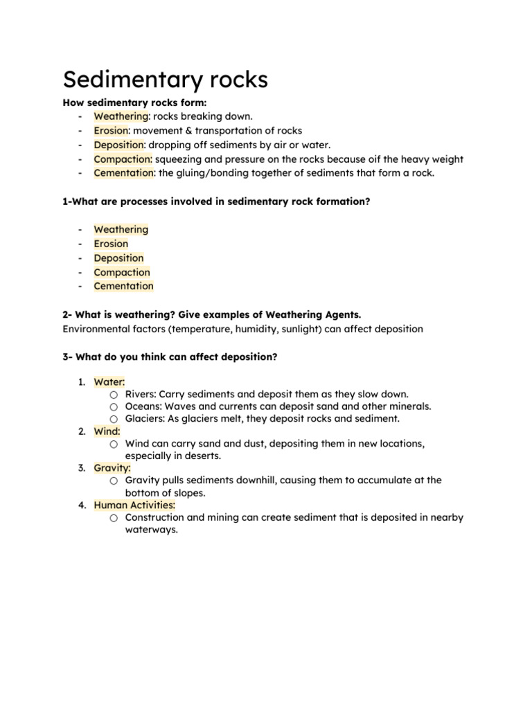 Sedimentary Rocks | PDF
