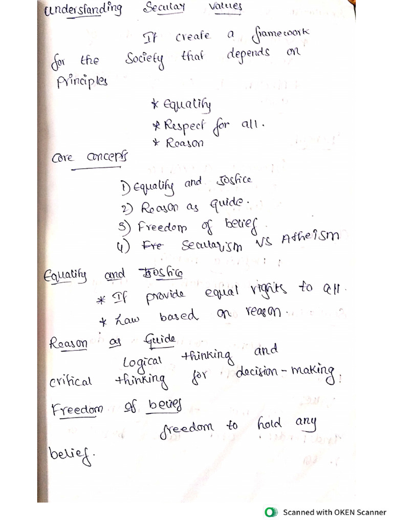 Understanding Secular Values | PDF