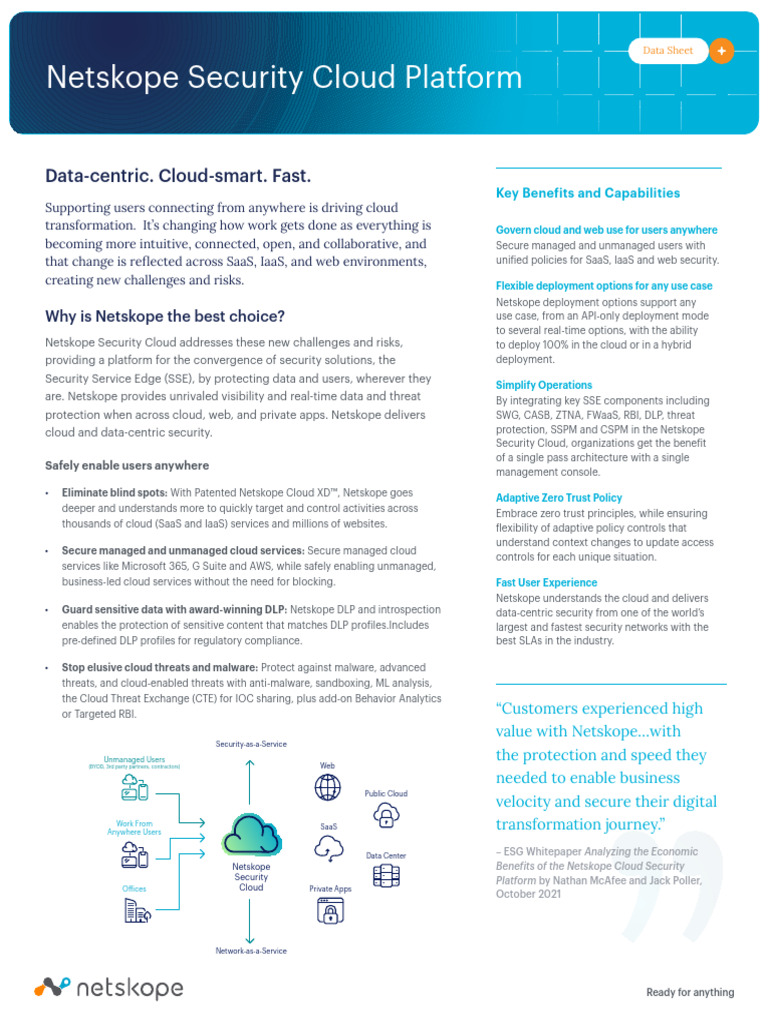 Netskope Security Cloud Platform 2 | PDF | Cloud Computing | Computing