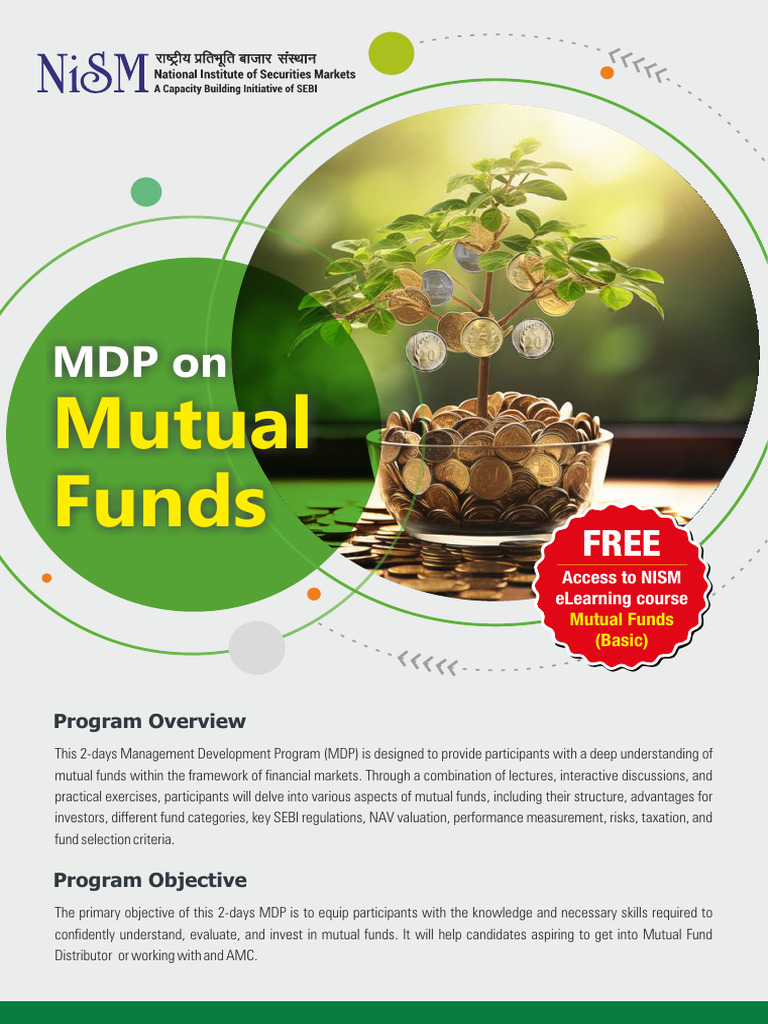 MDP On Mutual Funds Brochure | PDF | Mutual Funds | Investing