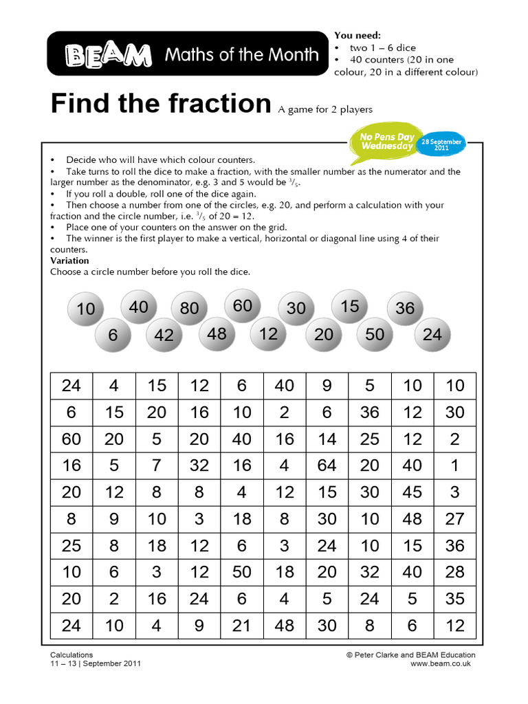 Find The Fraction | PDF