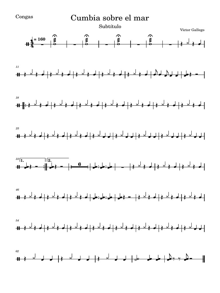Cumbia sobre el mar-Congas | PDF