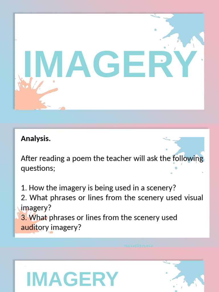 Understanding Imagery in Literature | PDF