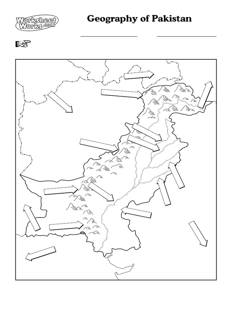 WorksheetWorks Geography of Pakistan 1 | PDF