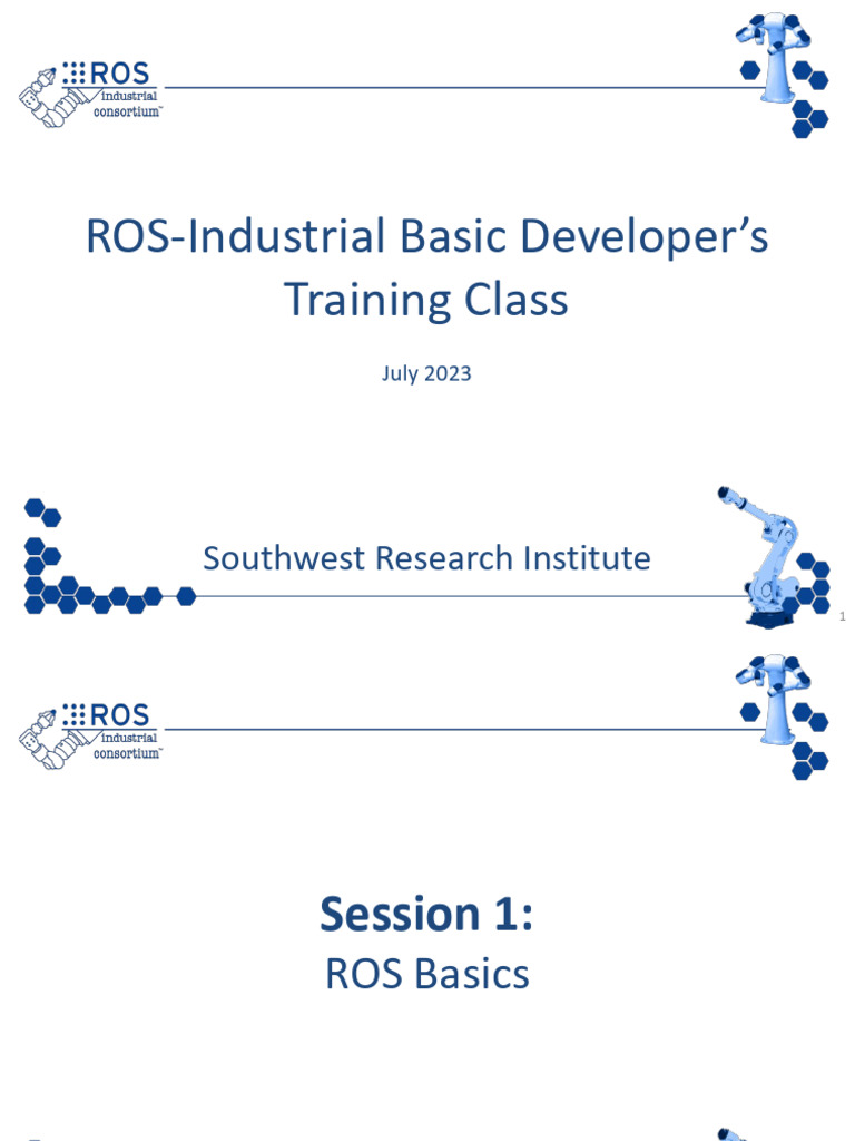 ROS-I Basic Developers Training (ROS2) - Session 1 | PDF | Integer (Computer Science) | Boolean ...