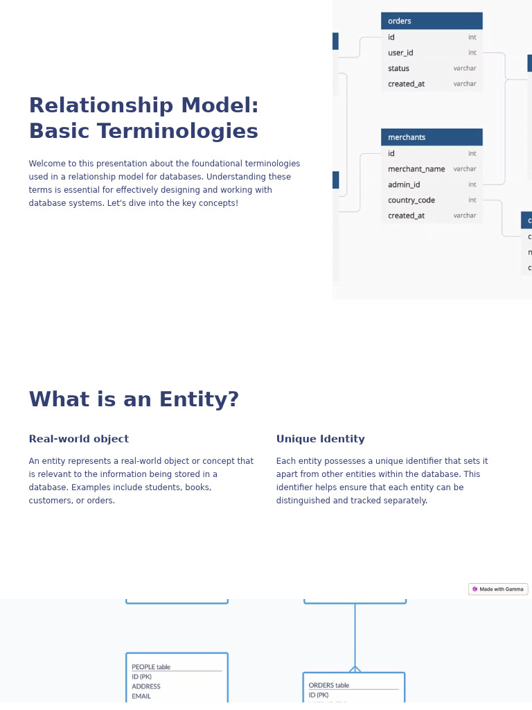 Relationship Model Basic Terminologies | PDF | Databases | Data Model