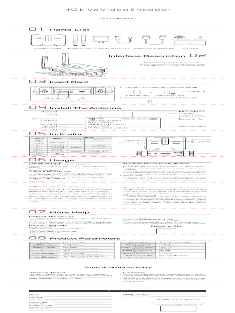 Q7 4G Video Encoder Guide | PDF