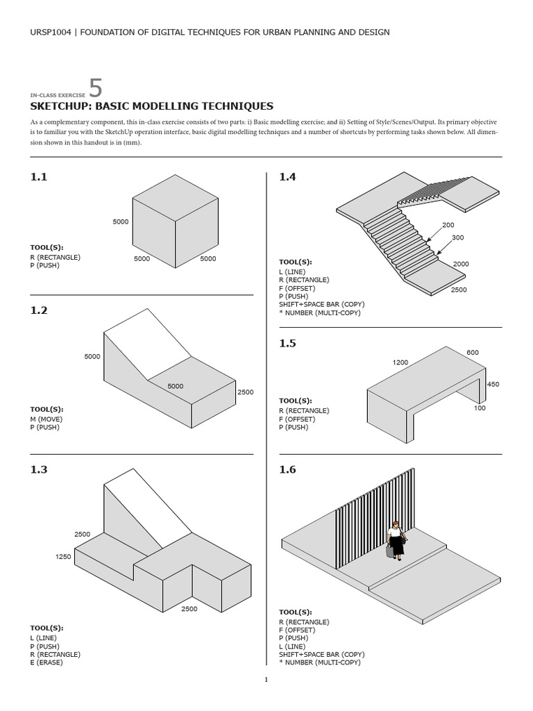 Exercise 05 SketchUp | PDF | Sketch Up | Computing