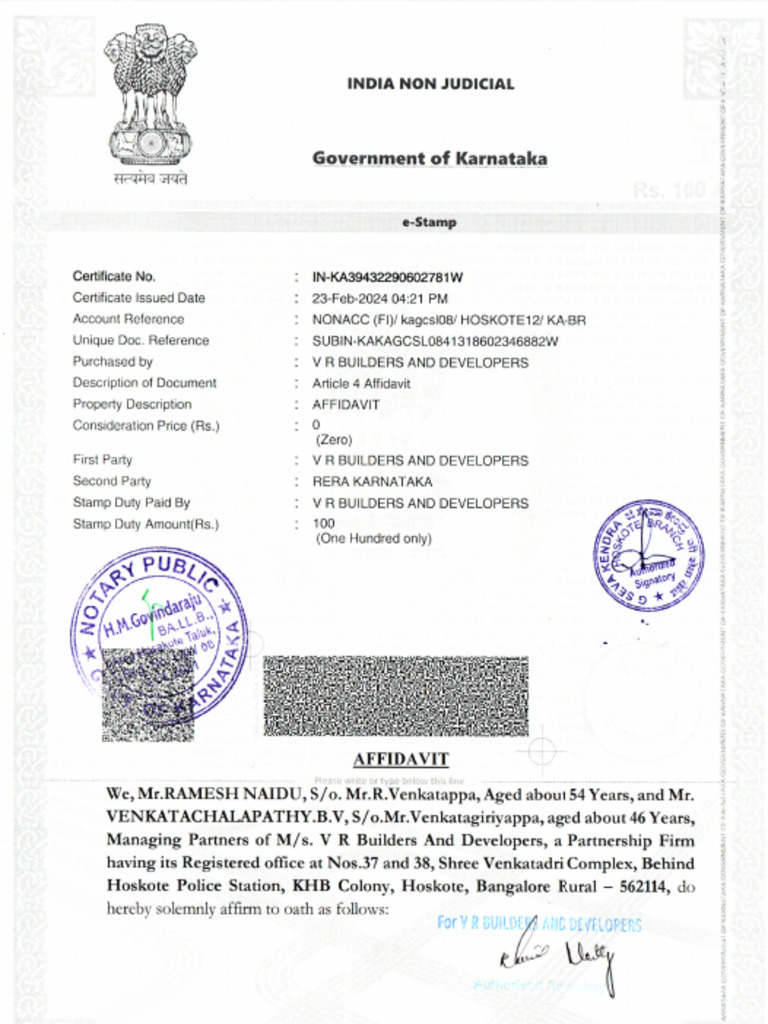 Affidavit Non Litigation | PDF