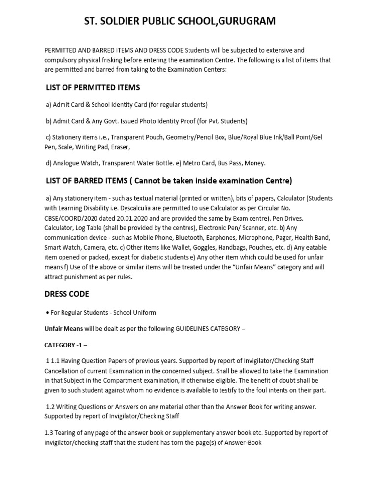 CBSE Board Examination Guidelines (24-25) | PDF