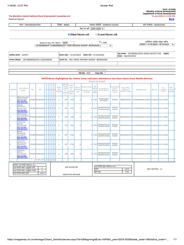 Muster Roll5 | PDF