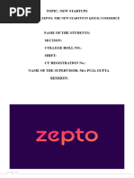 Case Study of Zepto | PDF | Entrepreneurship | E Commerce