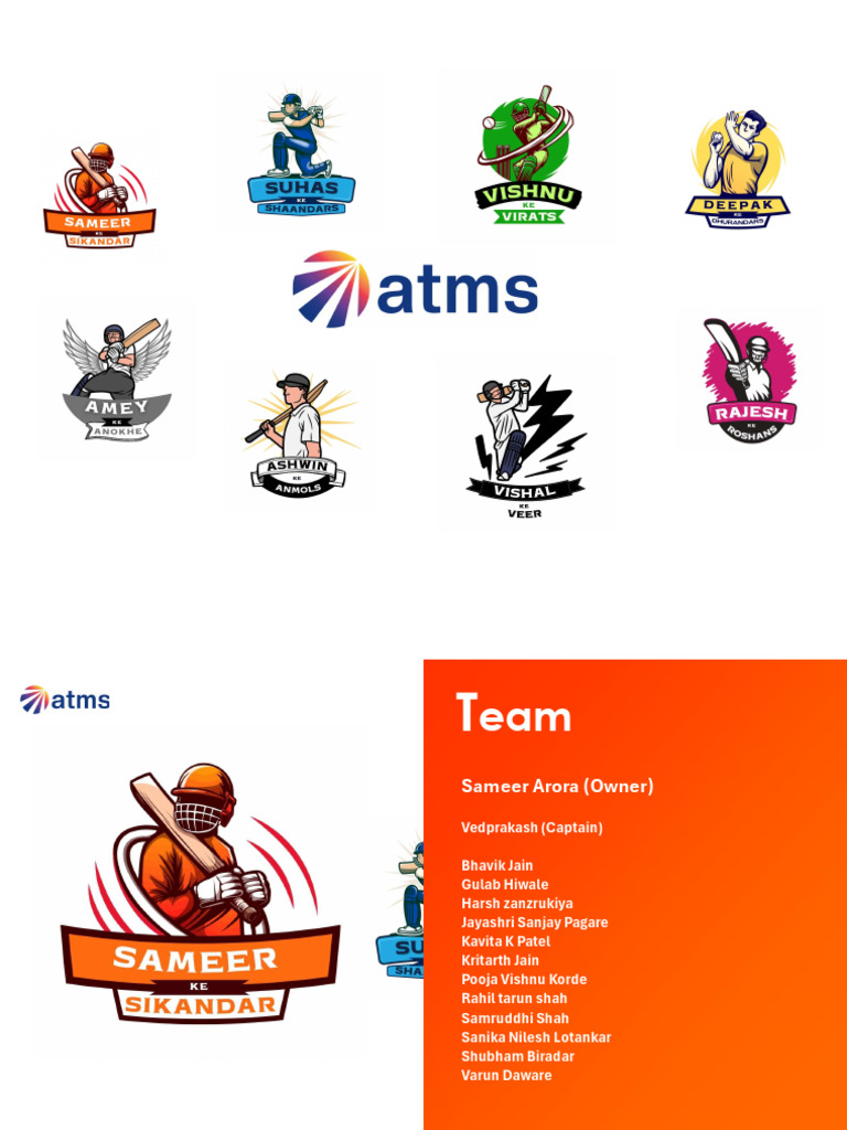 Team Roster with Owners and Captains | PDF
