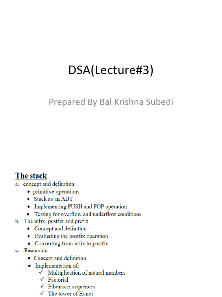 Dsa Lecture 3 | PDF