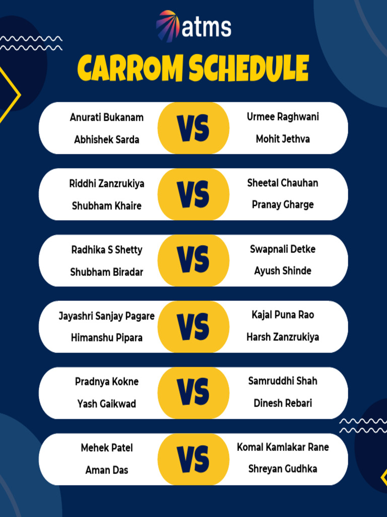 Carrom Tournament Player List | PDF